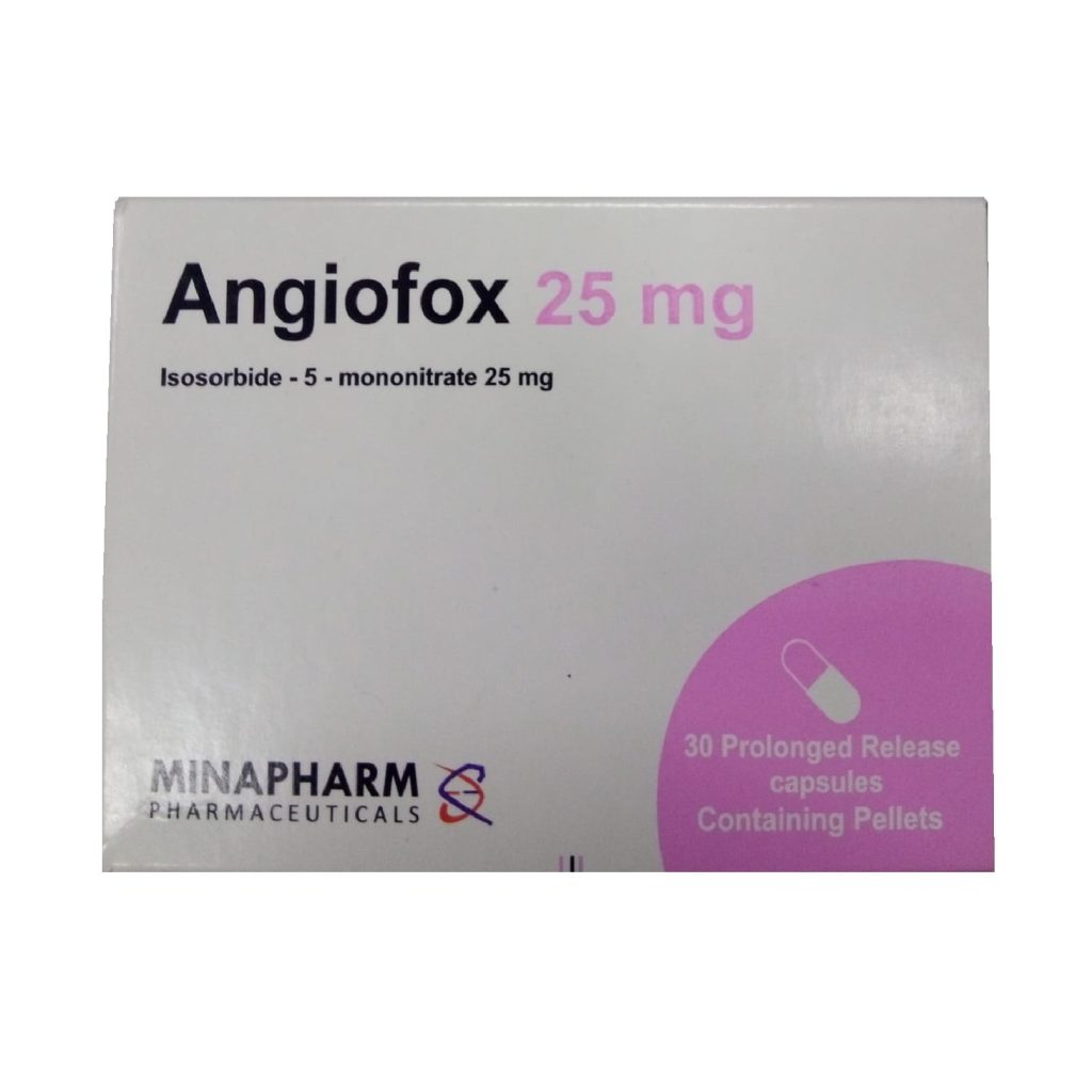 أنجيوفوكس 25 مجم 30 كبسولة - صيدلية فاطمة الزهراء